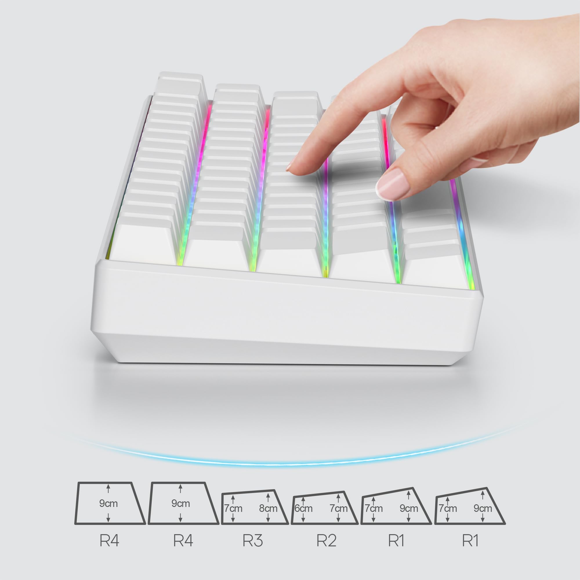 Mua Owpkeenthy Blank White PBT Keycaps Custom Cherry Profile 1.5mm ...