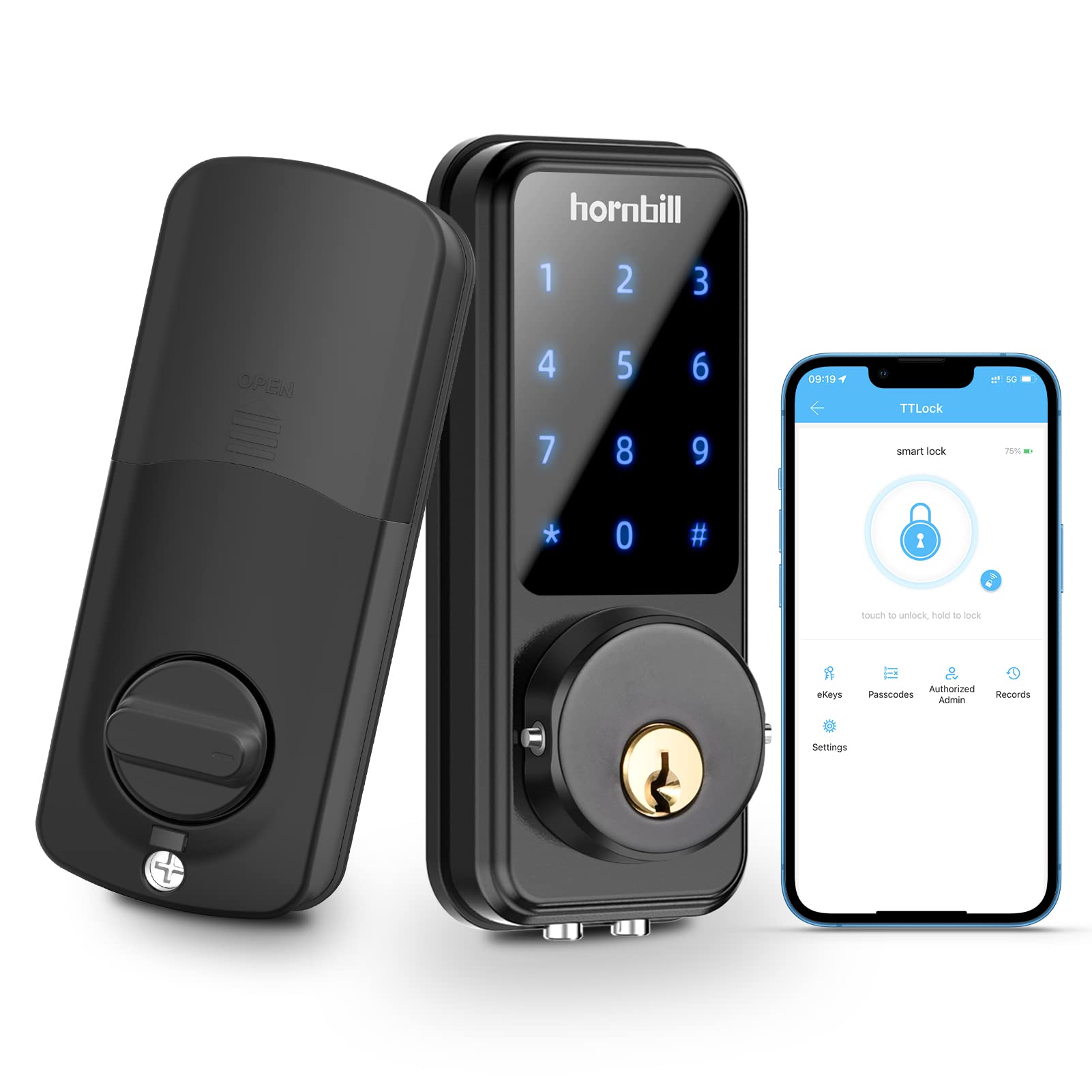 Mua Smart Front Door Locks Deadbolt: Hornbill Keyless Entry Keypad Door ...