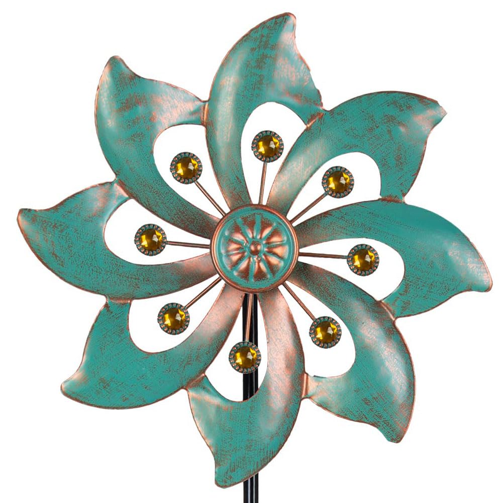 VEWOGARDEN Garden Decor Wind Spinners, Small Waterproof Metal Pinwheels ...
