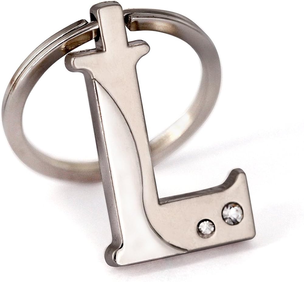 Amazon.com: Z86 Fancy Alphabet Initial Letter L Keychain Key Ring: Clothing