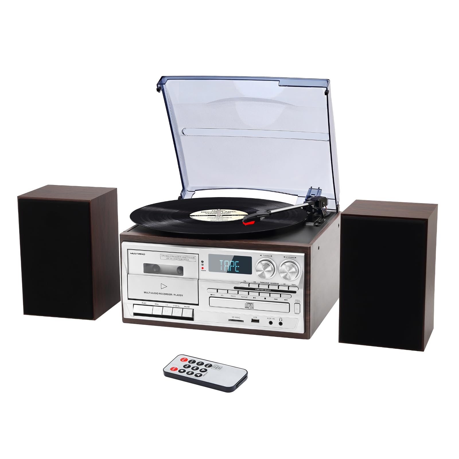 Mua 10 in 1 Record Player with External Speakers,3 Speed Bluetooth ...