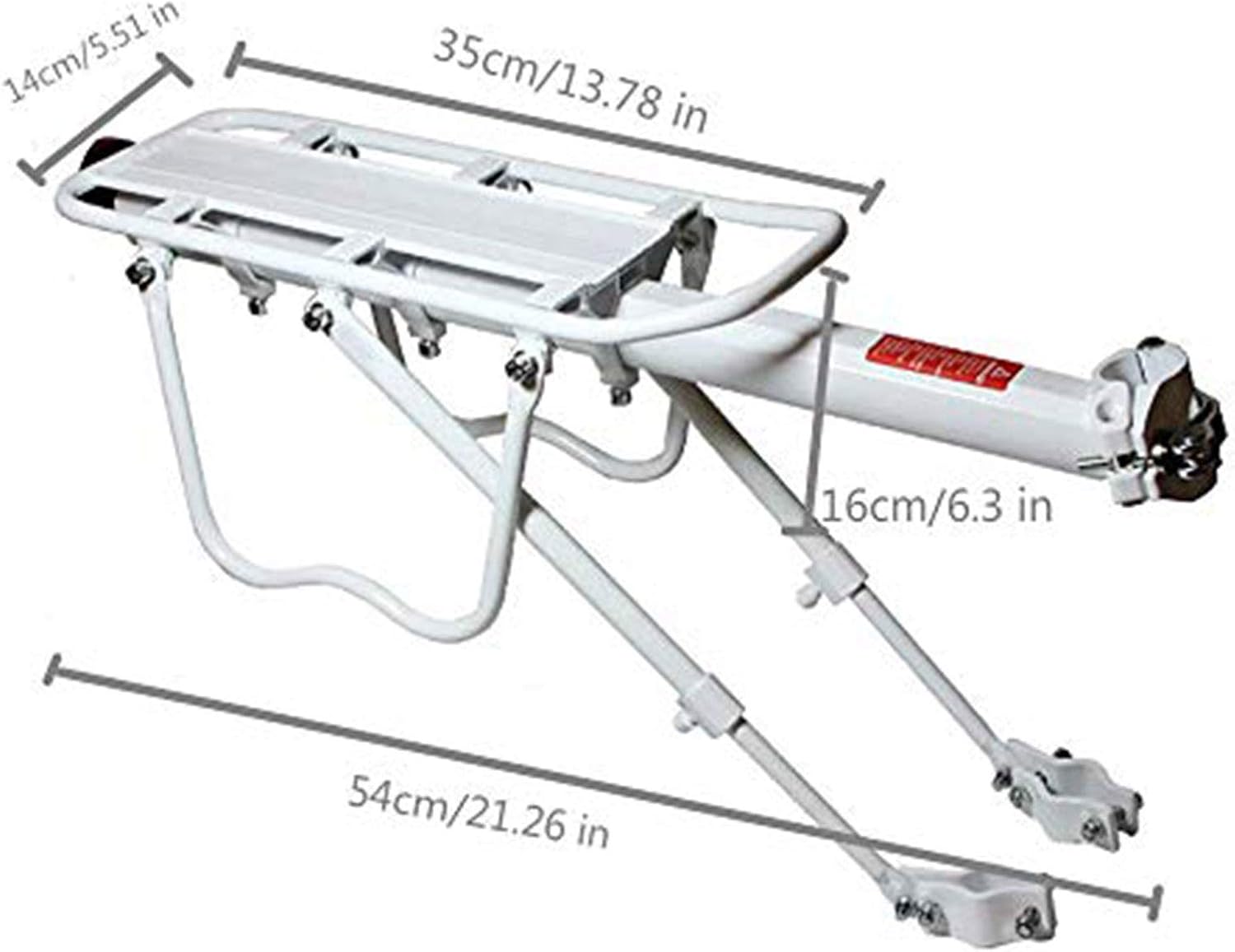 Enkrio Adjustable Bike Rear Cargo Rack Equipment Stand Footstock ...