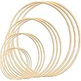 Amazon.com: 12 Pack Wooden Bamboo Floral Hoop Large Wooden Wreath Hoop ...