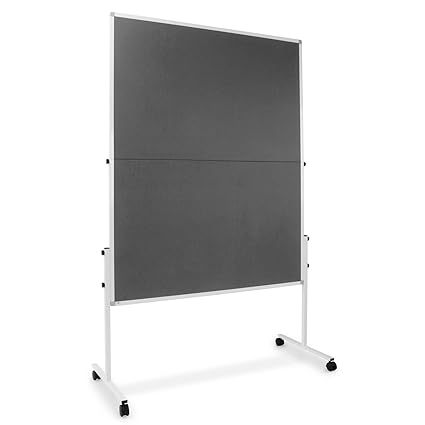 Master of Boards Folding Felt Display Board - 120x150cm (4'x5'), Grey ...