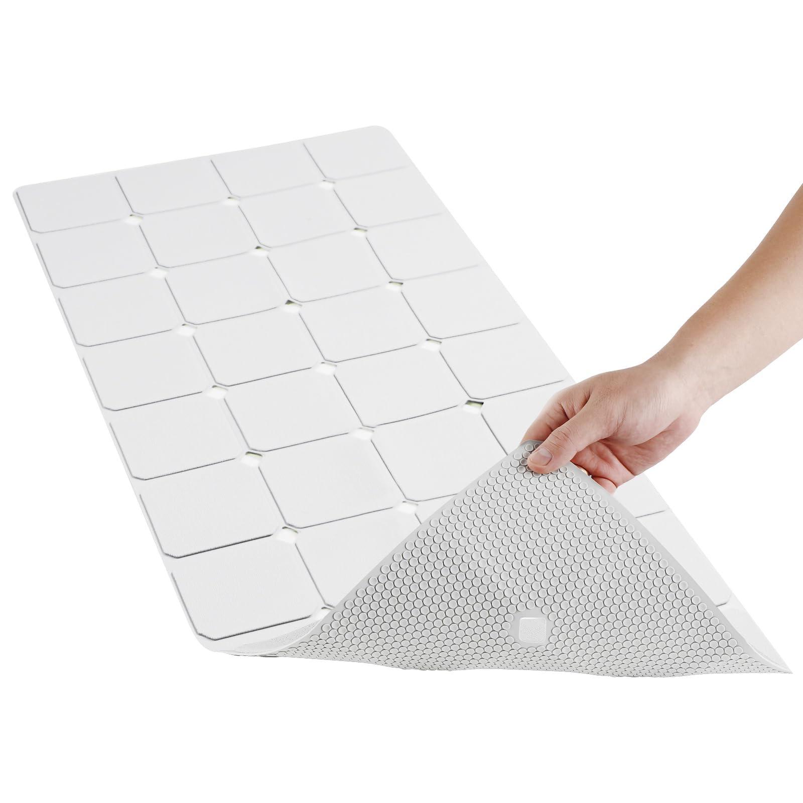 Bathtub Mat Non Slip Silicone Soft Odorless Large Bath Mat with Mini ...