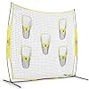 PodiuMax Portable Football Trainer Throwing Net, 8ft x 8ft Knotless Net ...