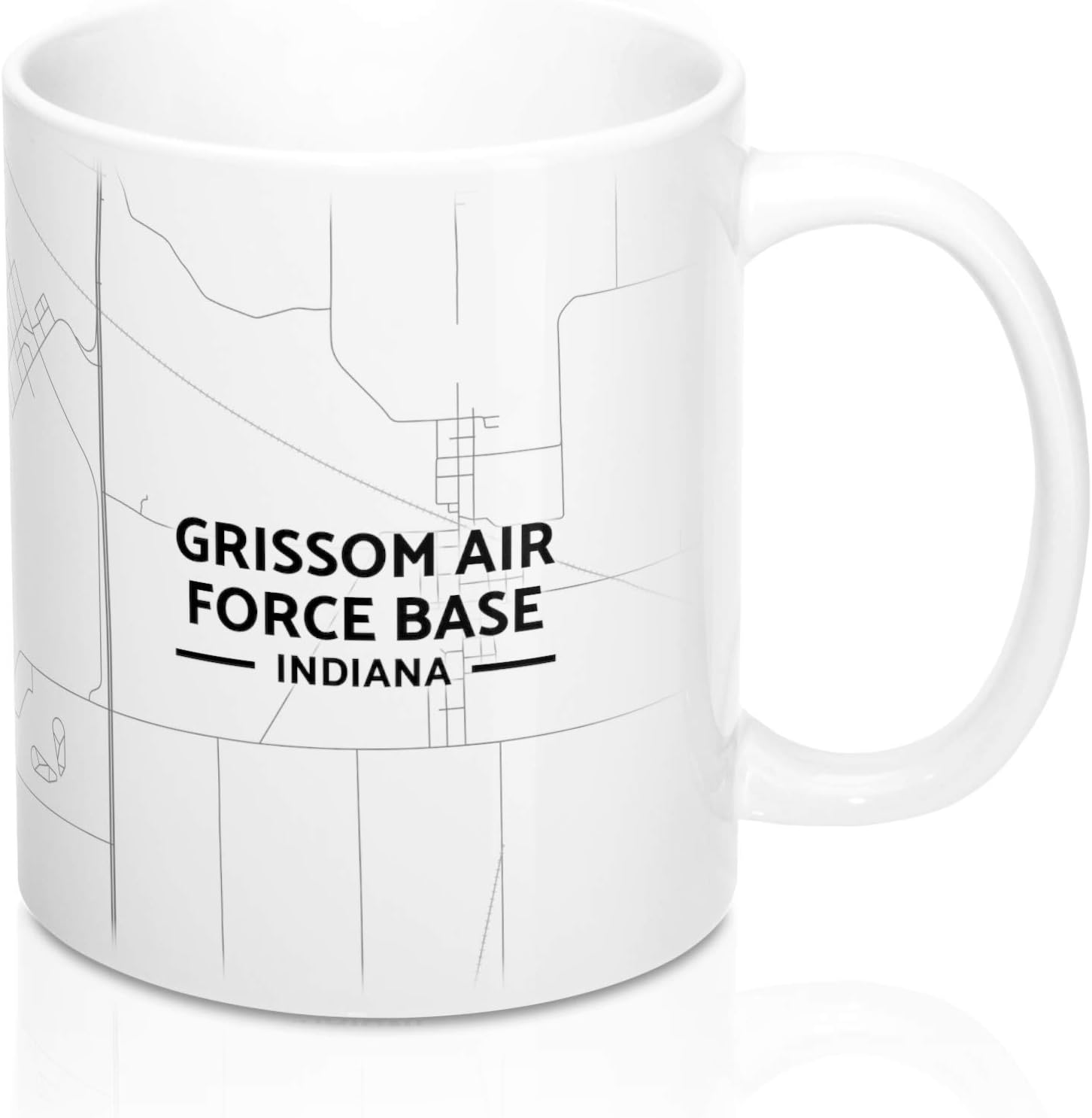 Amazon.com: Grissom Air Force Base, Indiana Map Mug (11 oz): Kitchen ...
