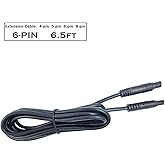 Amazon.com: 6 Pin Backup Camera Extension Cable,6 Pin 6.5 Ft Extension ...
