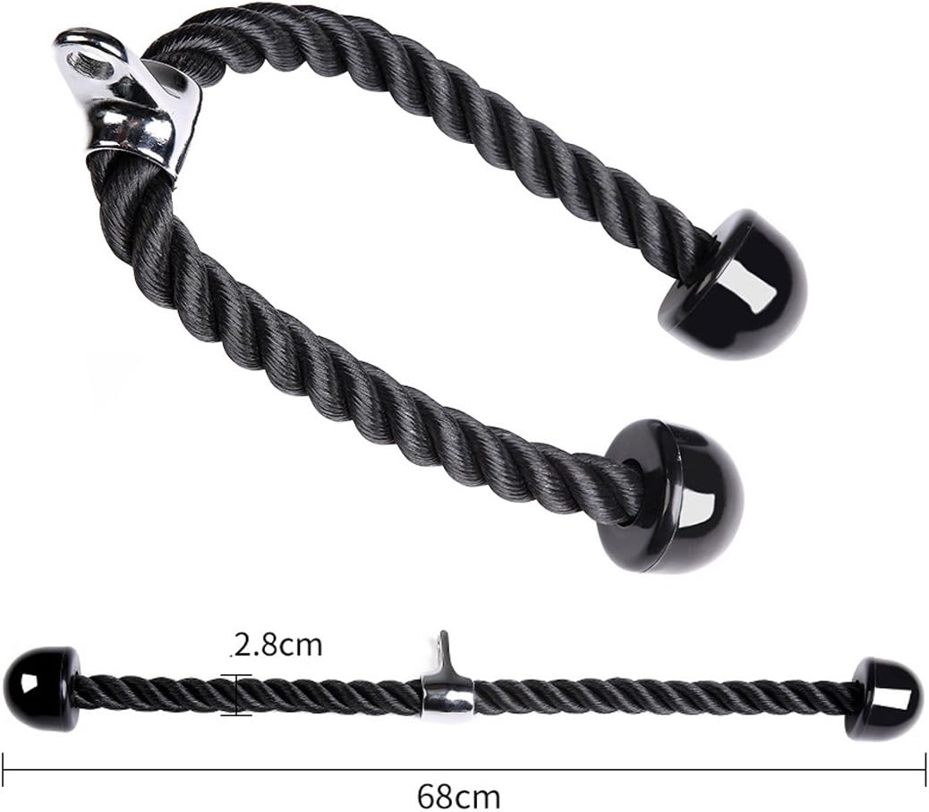 Triceps Push Pull Down Rope Cord for Multi Gym & 2x Multifunctional ...