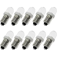 10PCS 0.2W 6V E10 Mini Led Bulb, Miniature Screw Base Light Bulbs LED ...