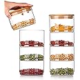 Amazon.com: DCQRY 4-Tier Stackable Round Glass Storage Containers Clear ...