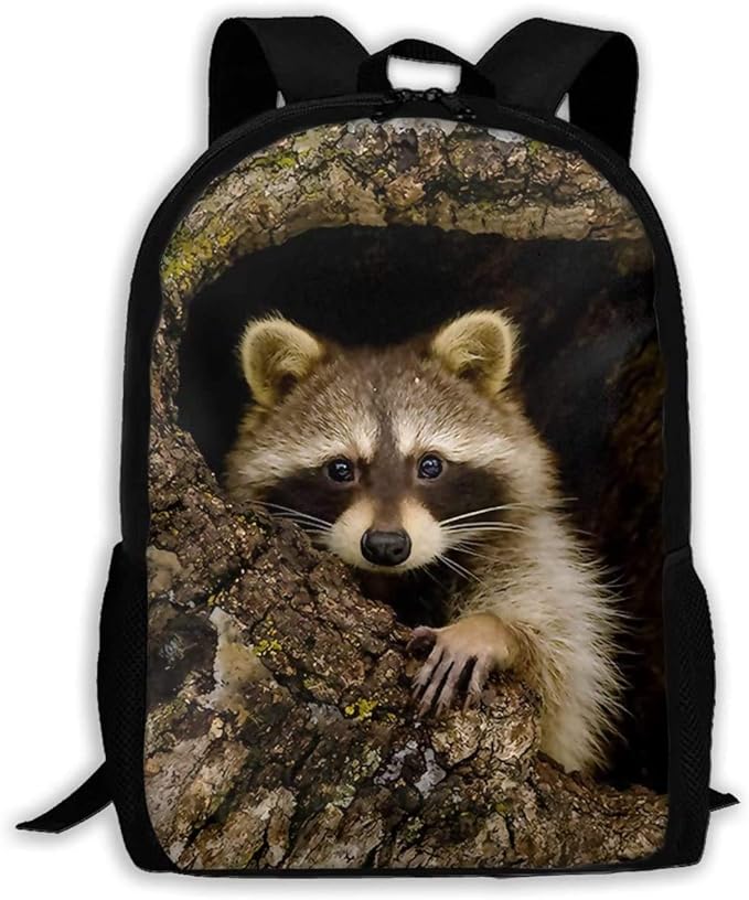 Cute Ferret In Tree Hole Durable Lightweight Adult Backpack with ...