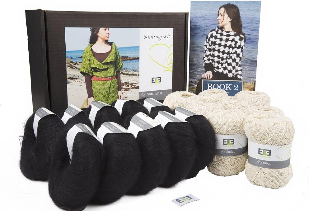 Designette Northern Lights Crochet Cardigan Kit Pattern Book and Yarn ...
