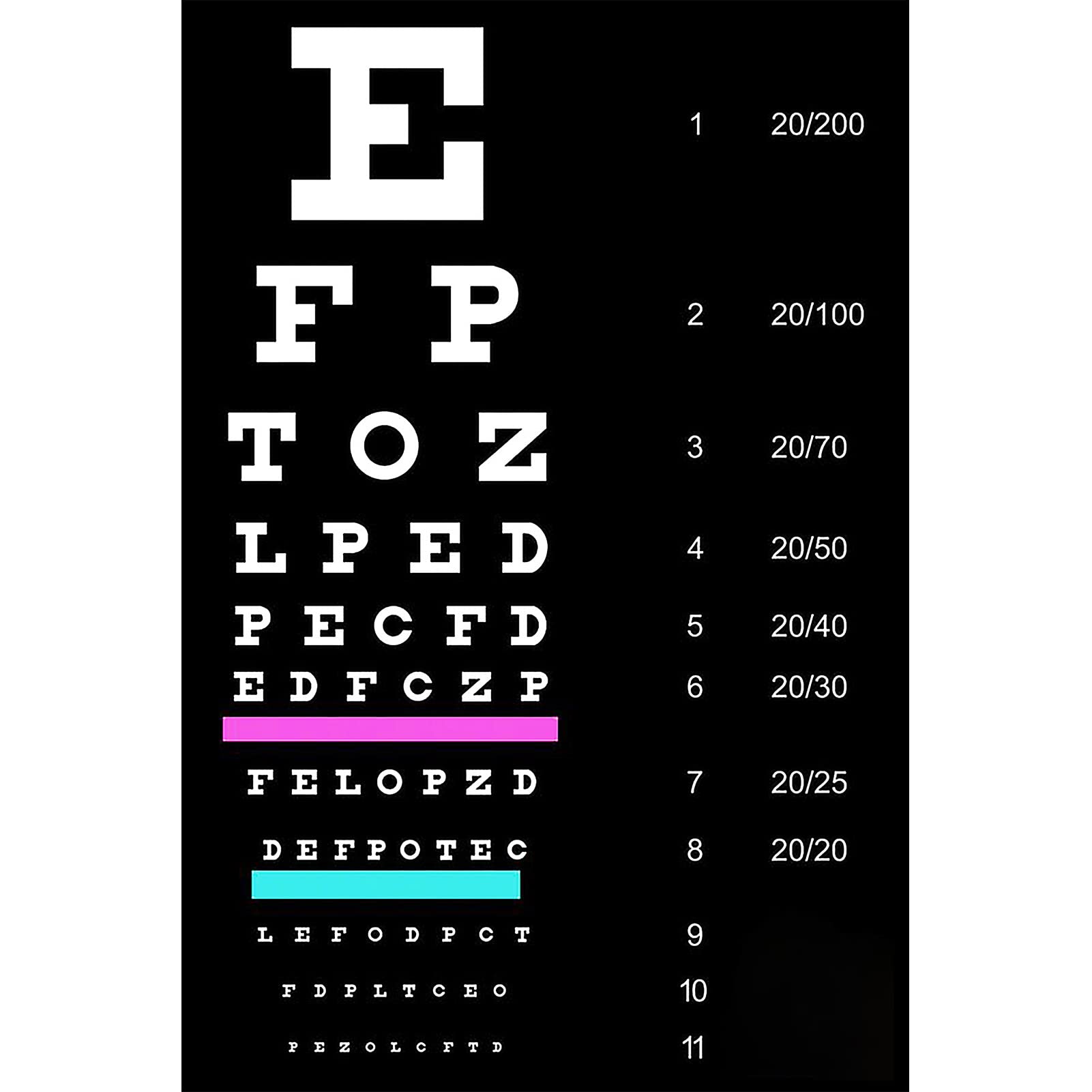 Mua Exquisite Vintage-Inspired Aluminum Snellen Visual Acuity Chart ...