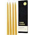 Amazon.com: 12 inch Organic Beeswax Taper Candles 4 Pack - Dripless ...