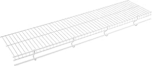 Amazon.com: Rubbermaid Free-Sliding Wire Shelf, White, Adjustable ...