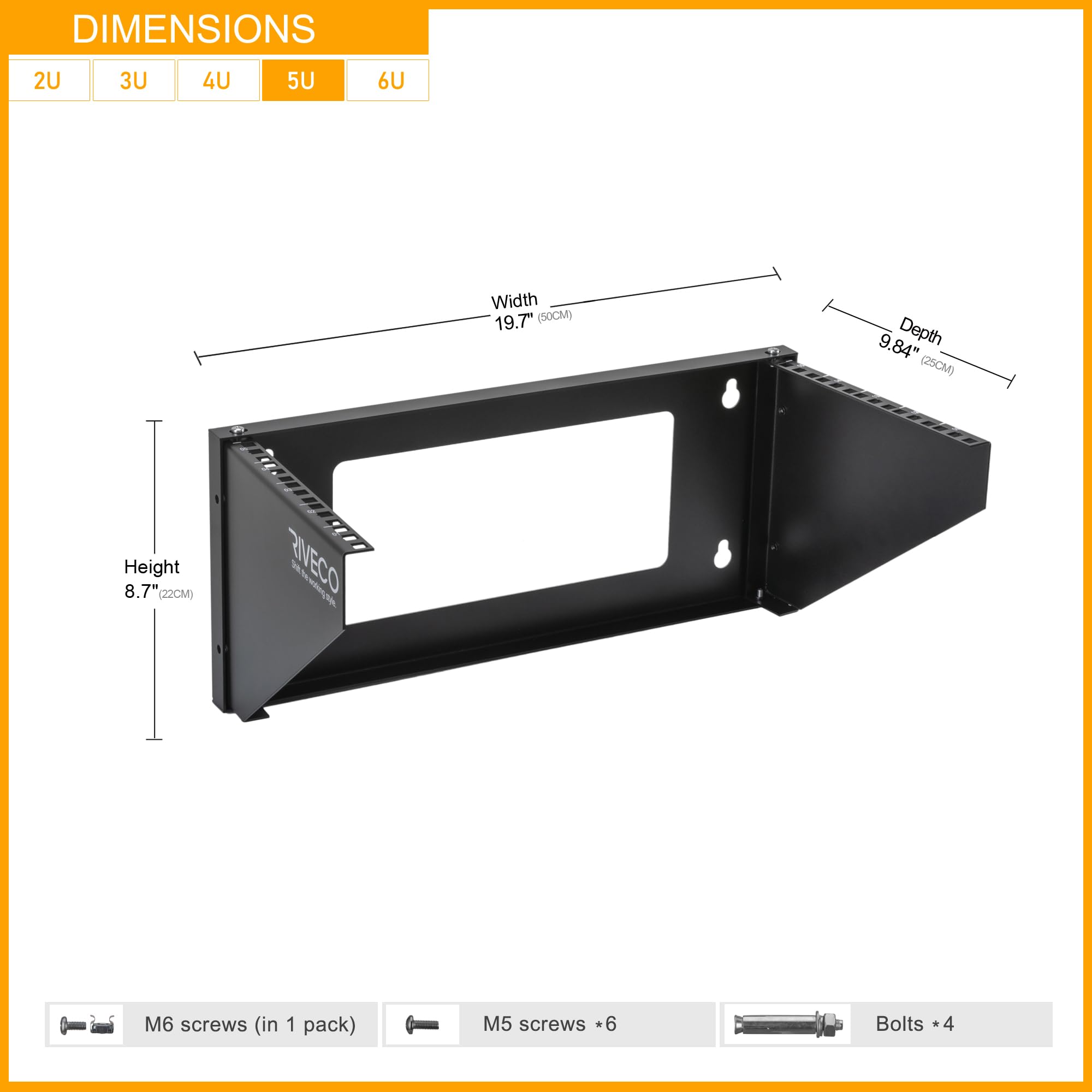 Mua RIVECO 5U Wall Mount Vertical Rack Network Bracket Firm Constructed ...