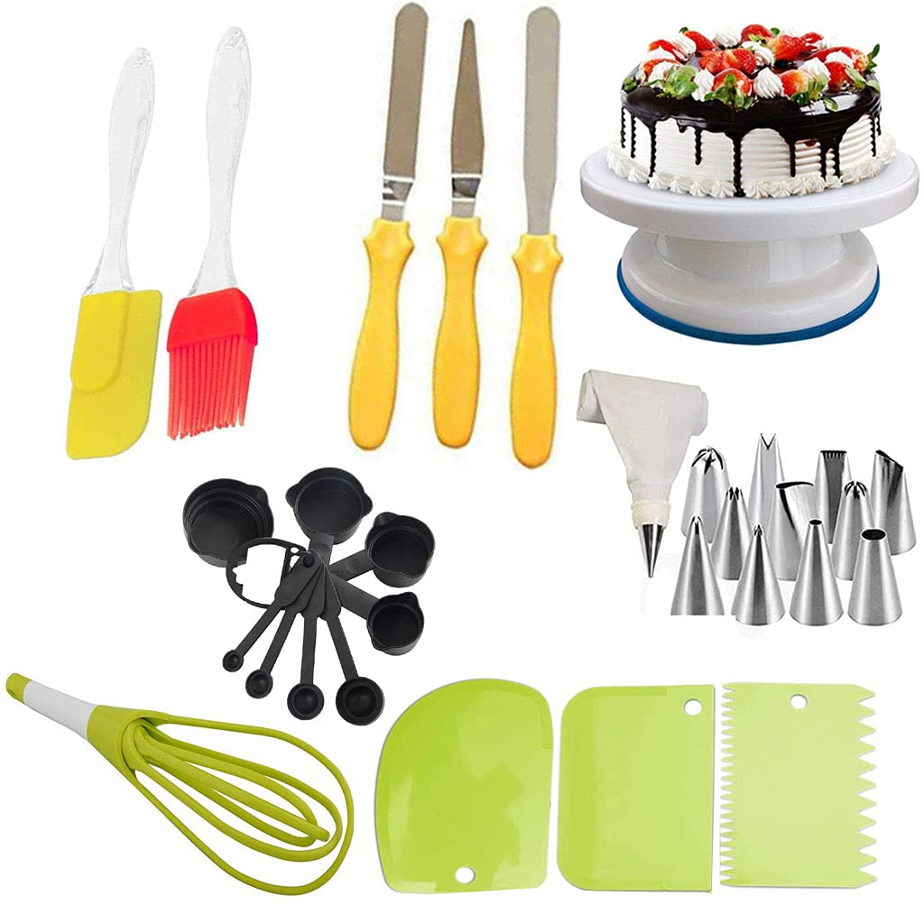 Buy Mayra House Baking Tools Combo Of Cake Turn Table Nozzle Decorator buy-mayra-house-baking-tools-combo-of-cake-turn-table-nozzle-decorator