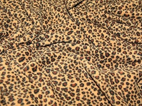 Amazon.com: Mini Leopard Print Anti Pill Polar Fleece Fabric Brown ...