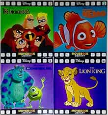 Disney Movie Book Library Collection of 4- The Incredibles, Finding ...