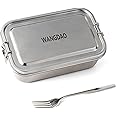 Amazon.com: Stainless Steel Lunch Box Set for Adults, Box & Fork, 1000ML (34Oz) Stainless Steel ...