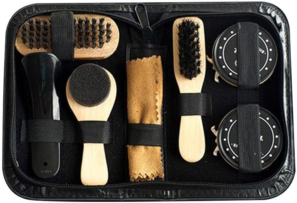 Kit d'entretien des chaussures, 8 pièces, kit de cirage pour chaussures ...