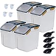 Amazon.com: Begino Large Flour Storage Container Bin 25lb, 4Pack ...