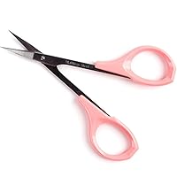 EMILYSTORES 4" Curved Craft Scissors for Eyebrow Eyelash Extensions ...