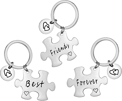 Best Friend Keyring for 3 Friendship Gifts Best Friends Forever Keyring ...