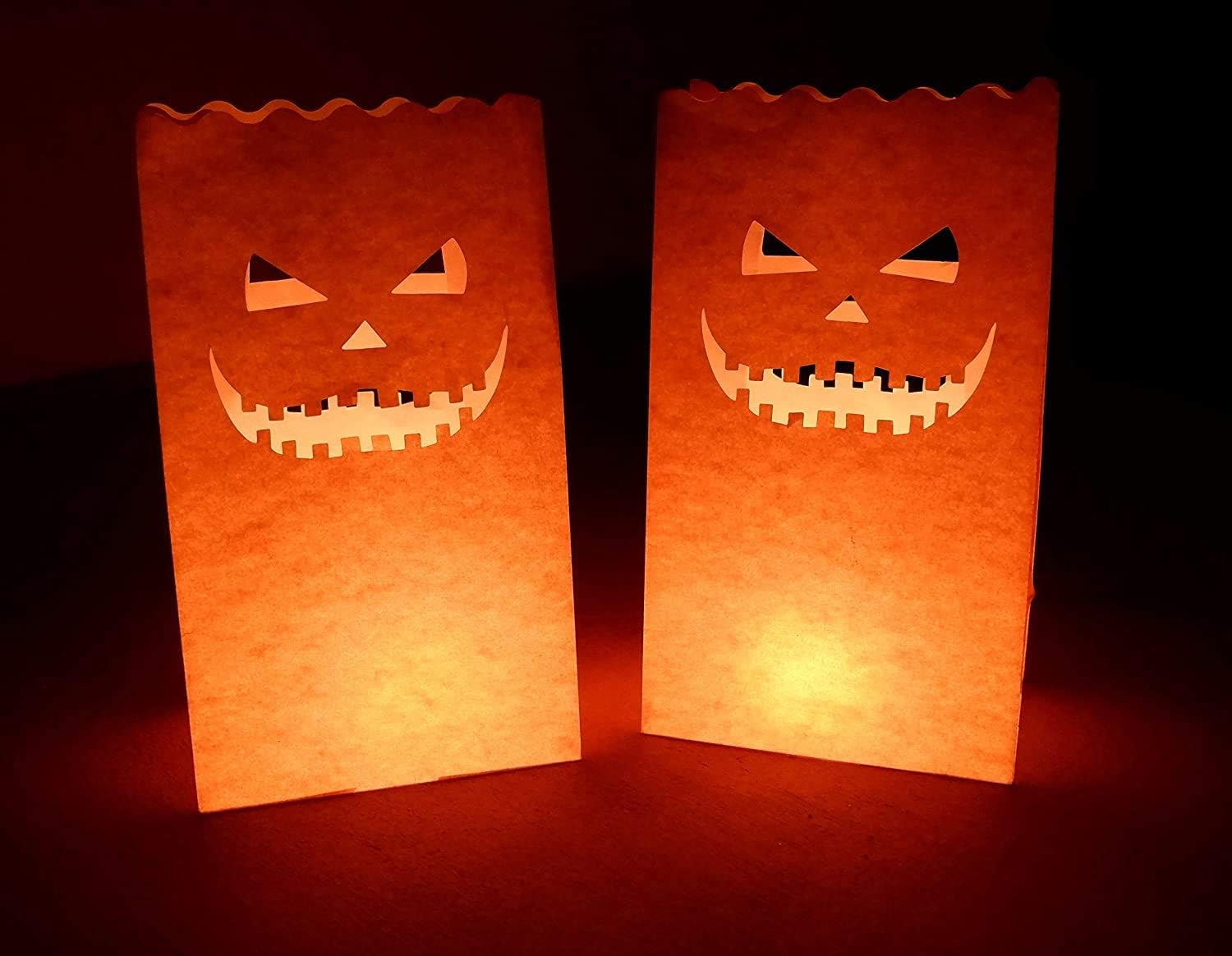 Amazon.com: Halloween Lantern Bag - 24 Pack Jack-o'-Lantern Luminaries ...