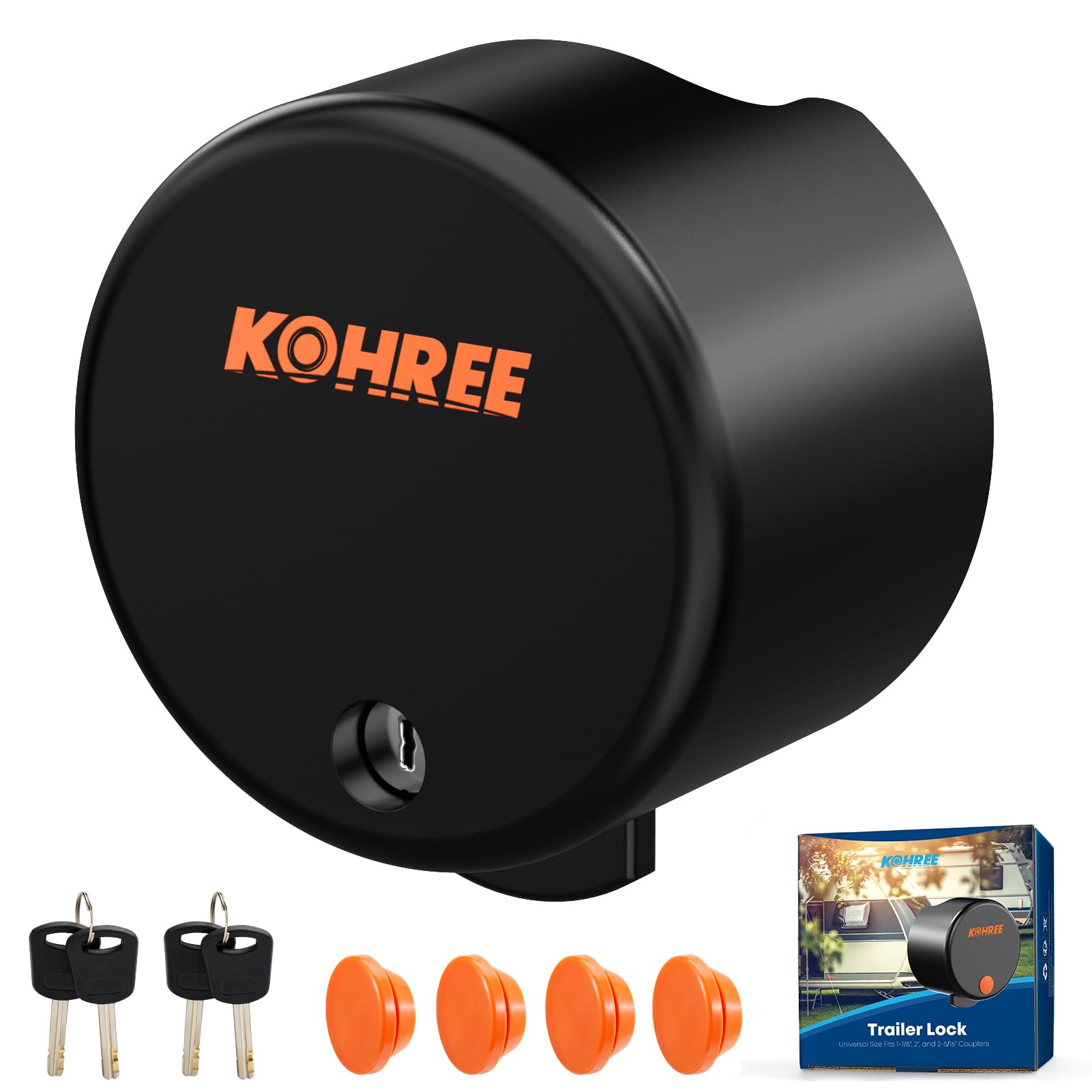 Kohree Heavy Duty Trailer Coupler Lock, RV Trailer Locks fit 2-5/16 ...