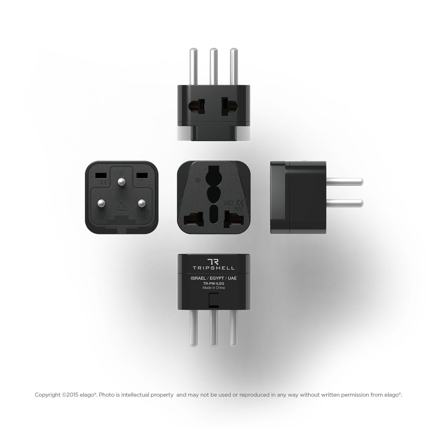 RoHS Compliant elago Tripshell Grounded Universal Dual Plug Travel ...