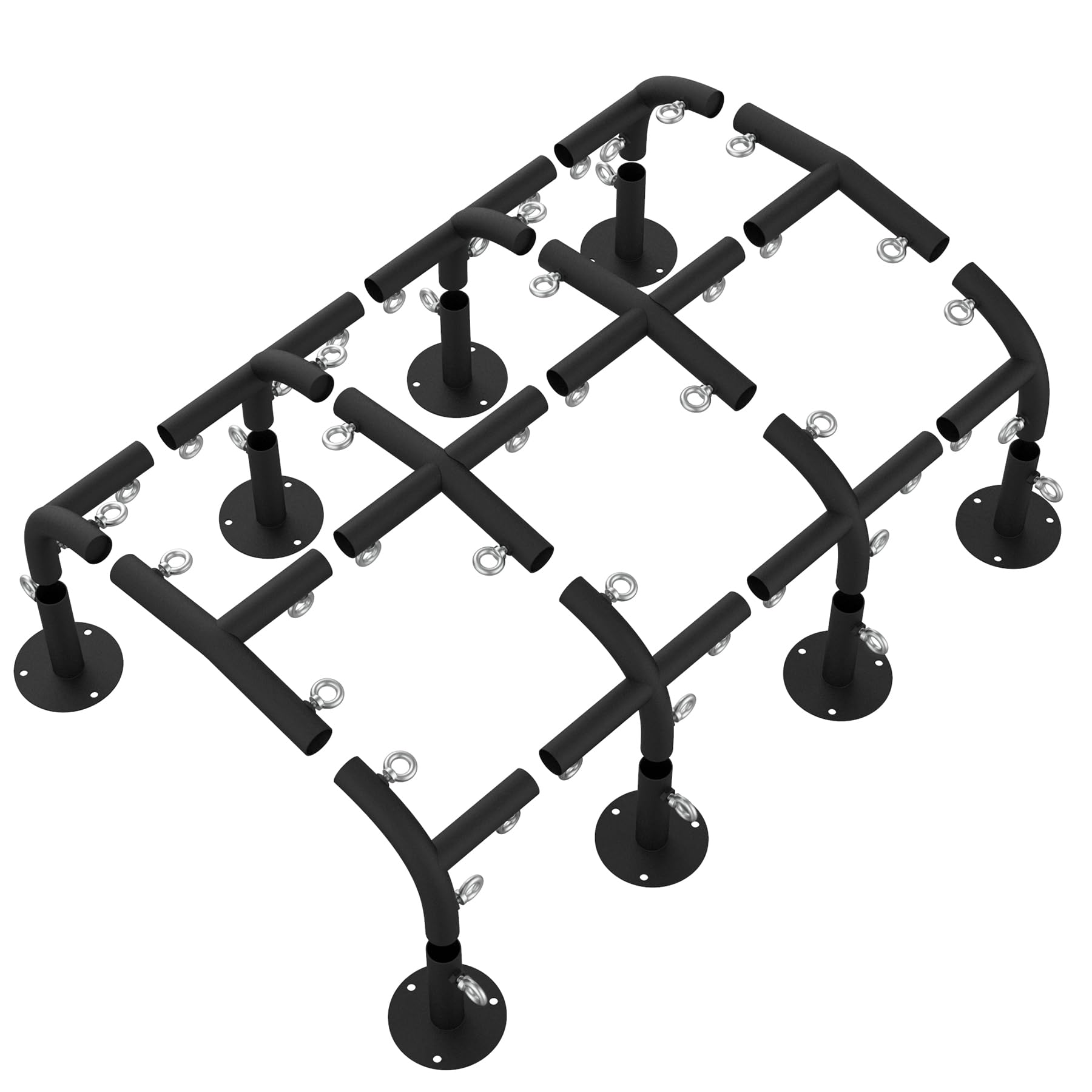 Neorexon 1 3/8'' Canopy Fittings for 8 Leg Carport Frame Parts, Black ...