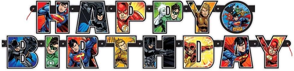 Generique - Happy Birthday Banner Justice League 182 cm: Amazon.de ...