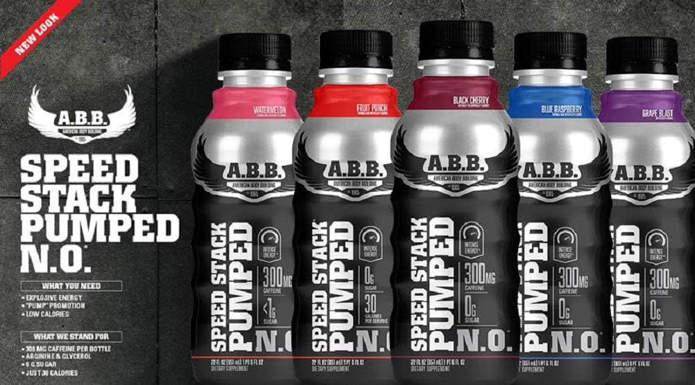 ABB Speed Stack Pumped N.O. Energy Drink, Pre workout, Nitric Oxide ...