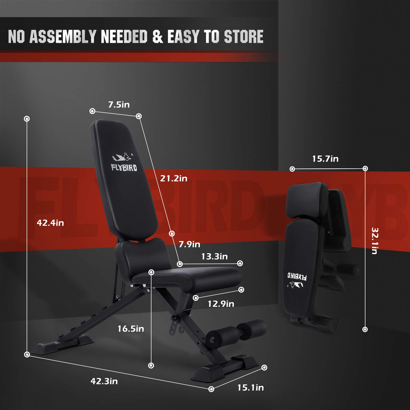 Mua FLYBIRD 3 in 1 Workout Bench, Roman Chair, Weight Bench and Sit Up ...