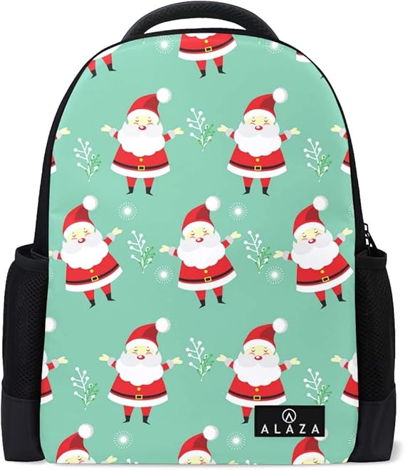 Amazon.com: Christmas Santa Claus Tree Print Laptop Backpack High ...