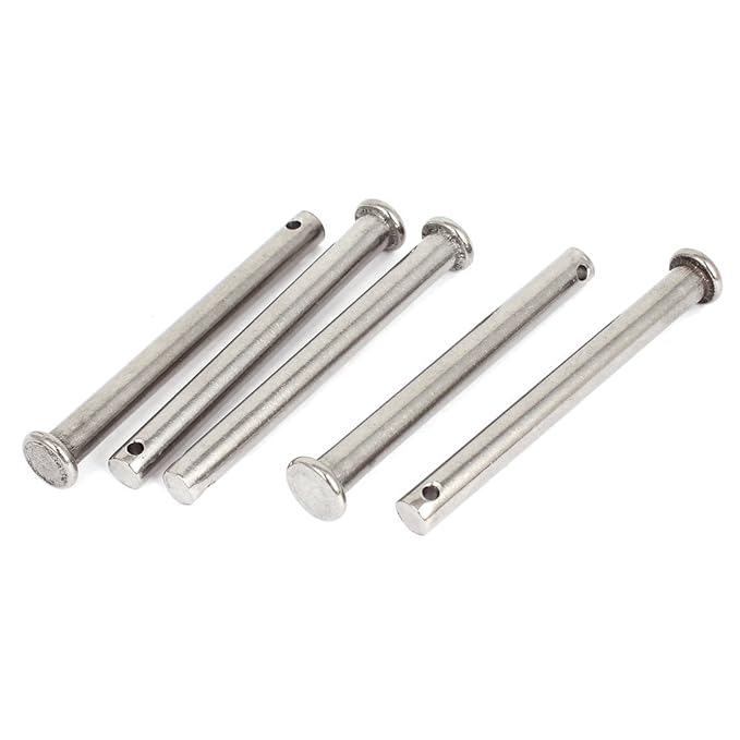Sourcingmap® M8 x 80mm Flat Head Stainless Steel Round Clevis Pins 5 ...