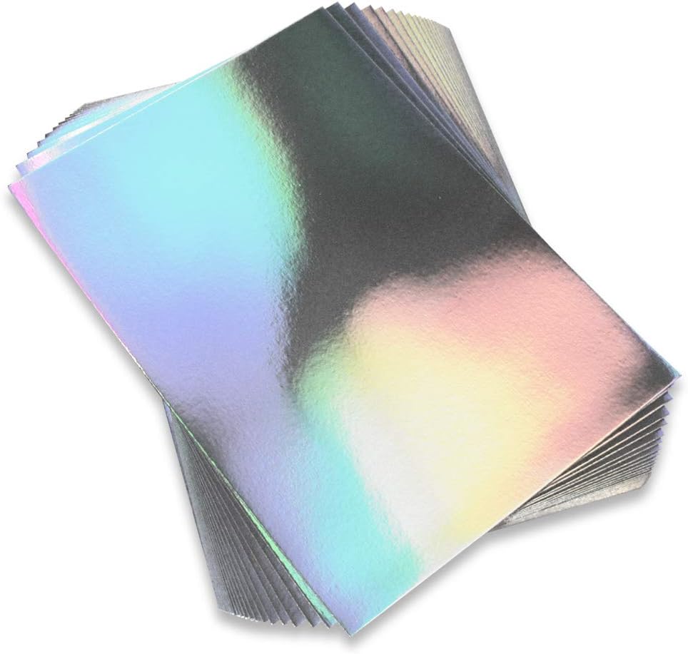 Craft UK 2328 A4 Silver Holographic Board Pack of 25: Amazon.co.uk ...