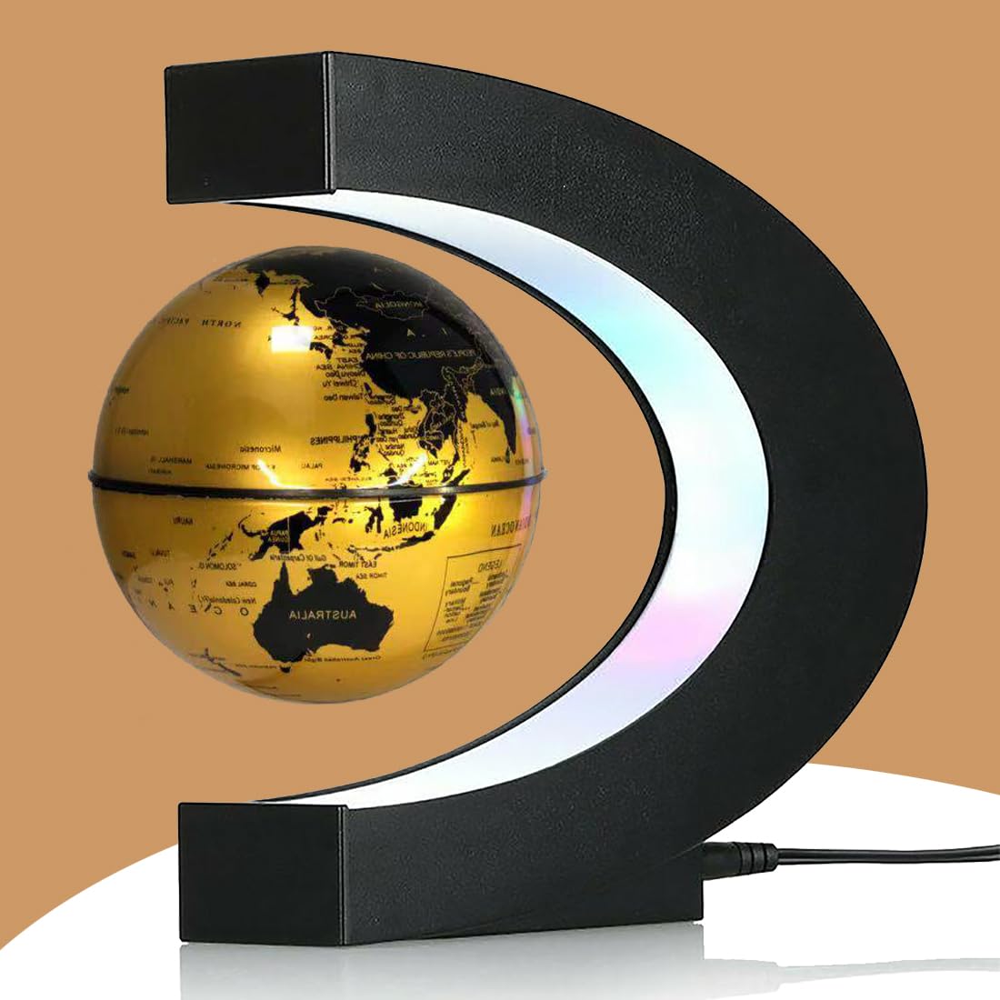 RTOSY Magnetic Levitation Floating Globe with LED Light, Office Decor ...
