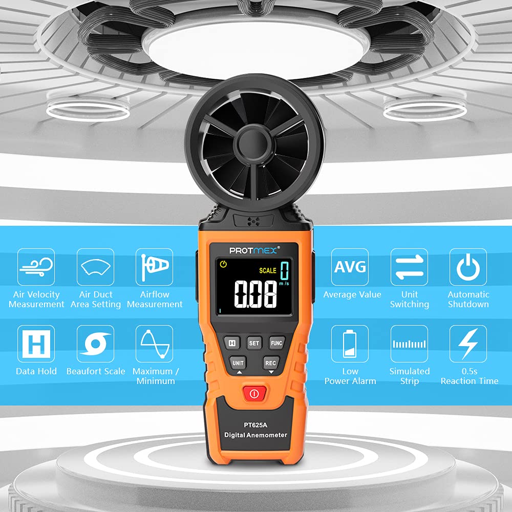 Mua Protmex PT625A Handheld Anemometer Wind Speed, CFM Meter Wind Speed ...