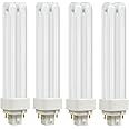 SATZOL 2700K G24Q-2 PLC-18W 827 4 Pin Base Compact Fluorescent Light Bulb, Replacement for ...