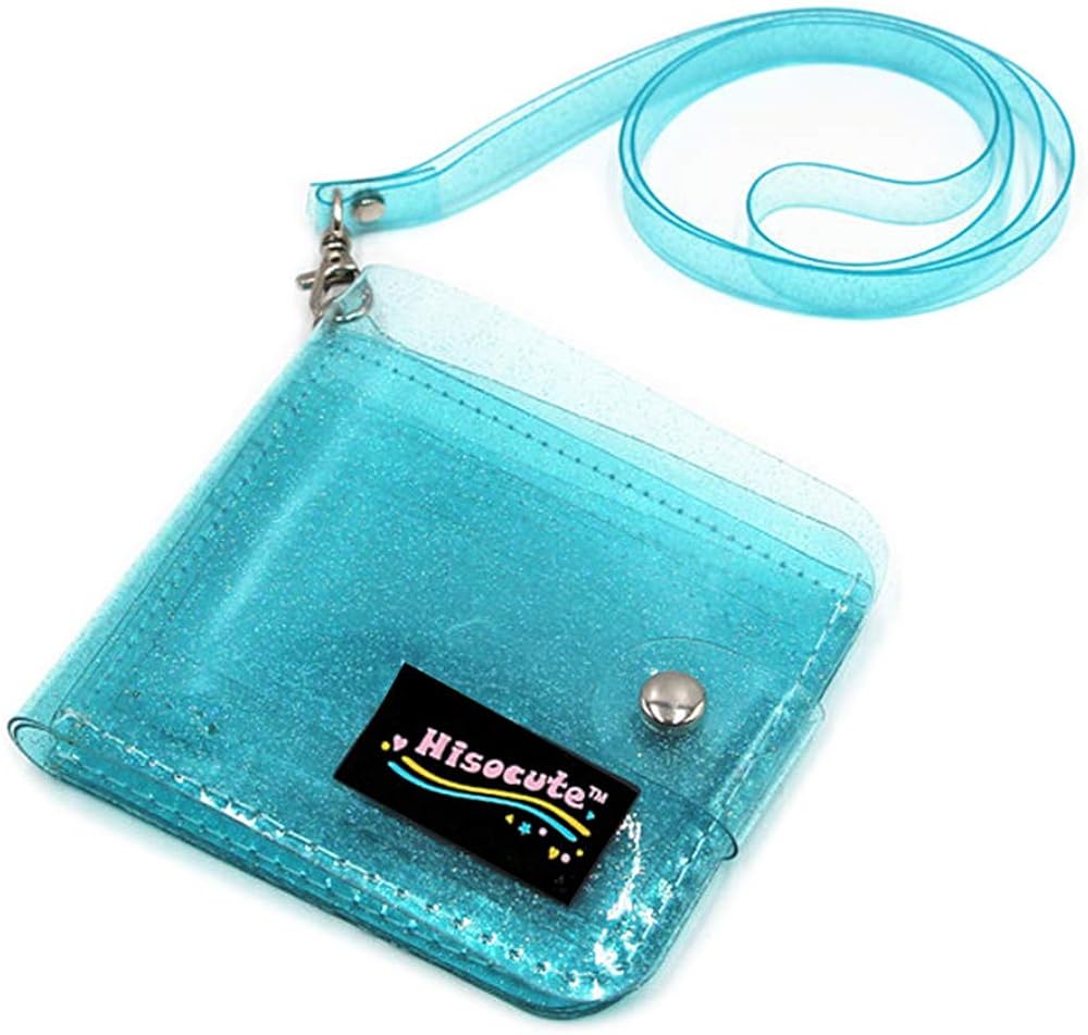 Clear Wallet Glitter Jelly Wallets Transparent Bifold Photocards Holder ...
