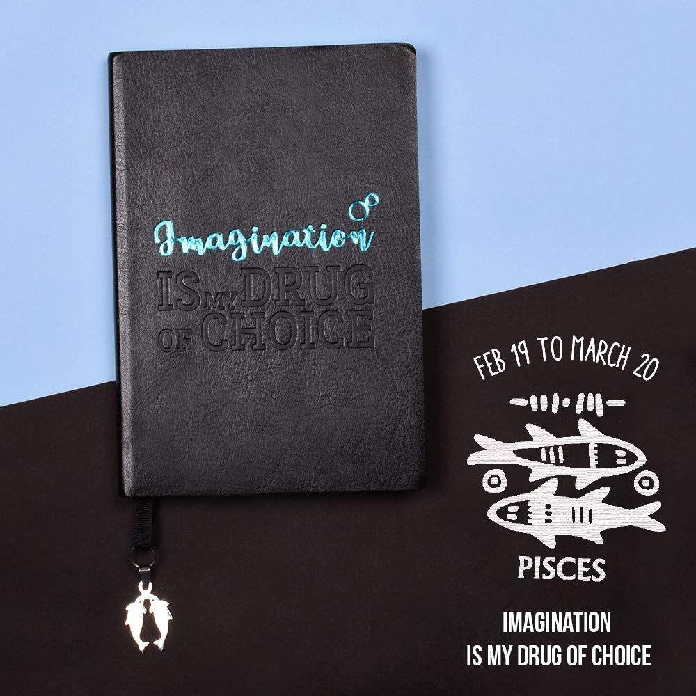 Doodle Zodiac Sign Pisces Diary Notebook - Size B6, Ruled Pages, 80 GSM ...