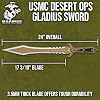 USMC Desert OPS Gladiator Sword and Sheath with Shoulder Strap ...