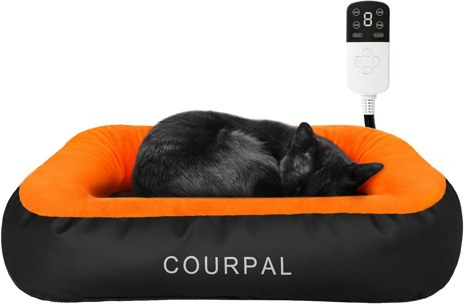 Heated Pet Bed for Indoor Cats - Self Warming Heating Dog Bed with Fur ...