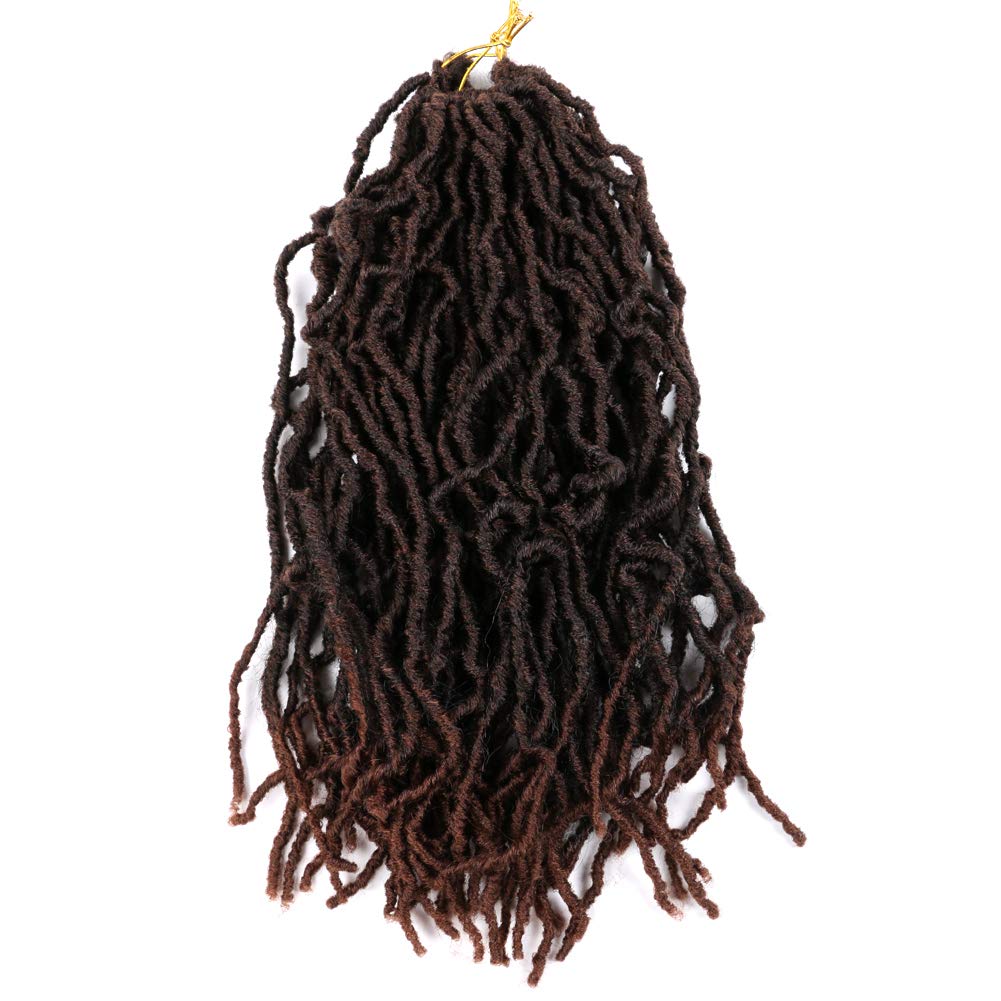 Buy 12 Inch Wavy Faux Individually Locs Most Natural Crochet Synthetic ...