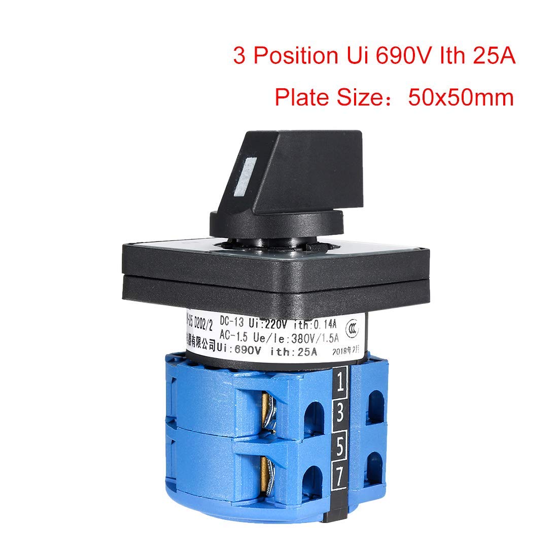 48x48, 3 P 16 T, Ith 10A Ranbo Changeover Switch HZ5B-10 D1050/4 3 ...