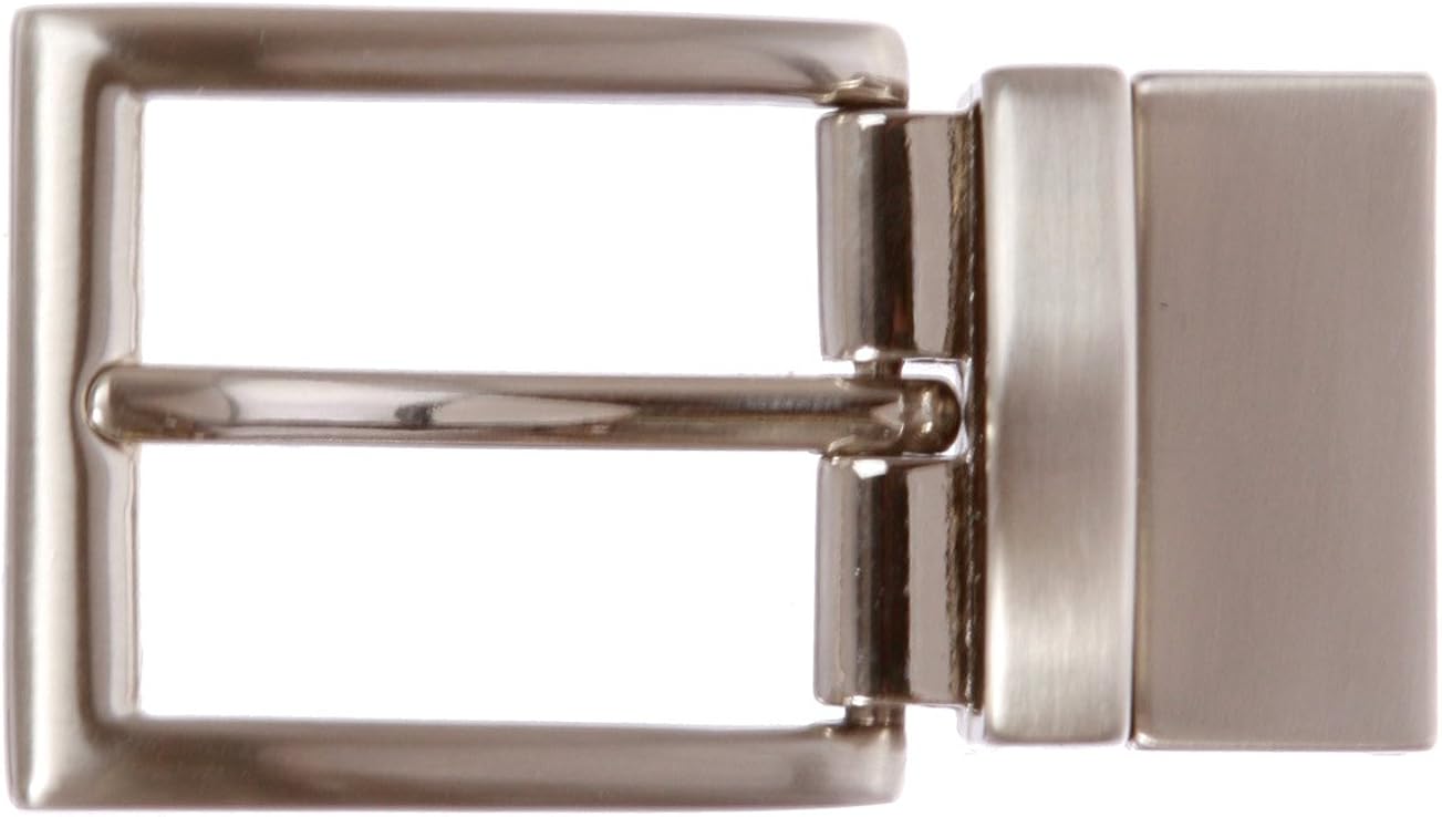 1 1/8 Inch (30 mm) Reversible Clamp Belt Buckle, Silver: Amazon.co.uk ...