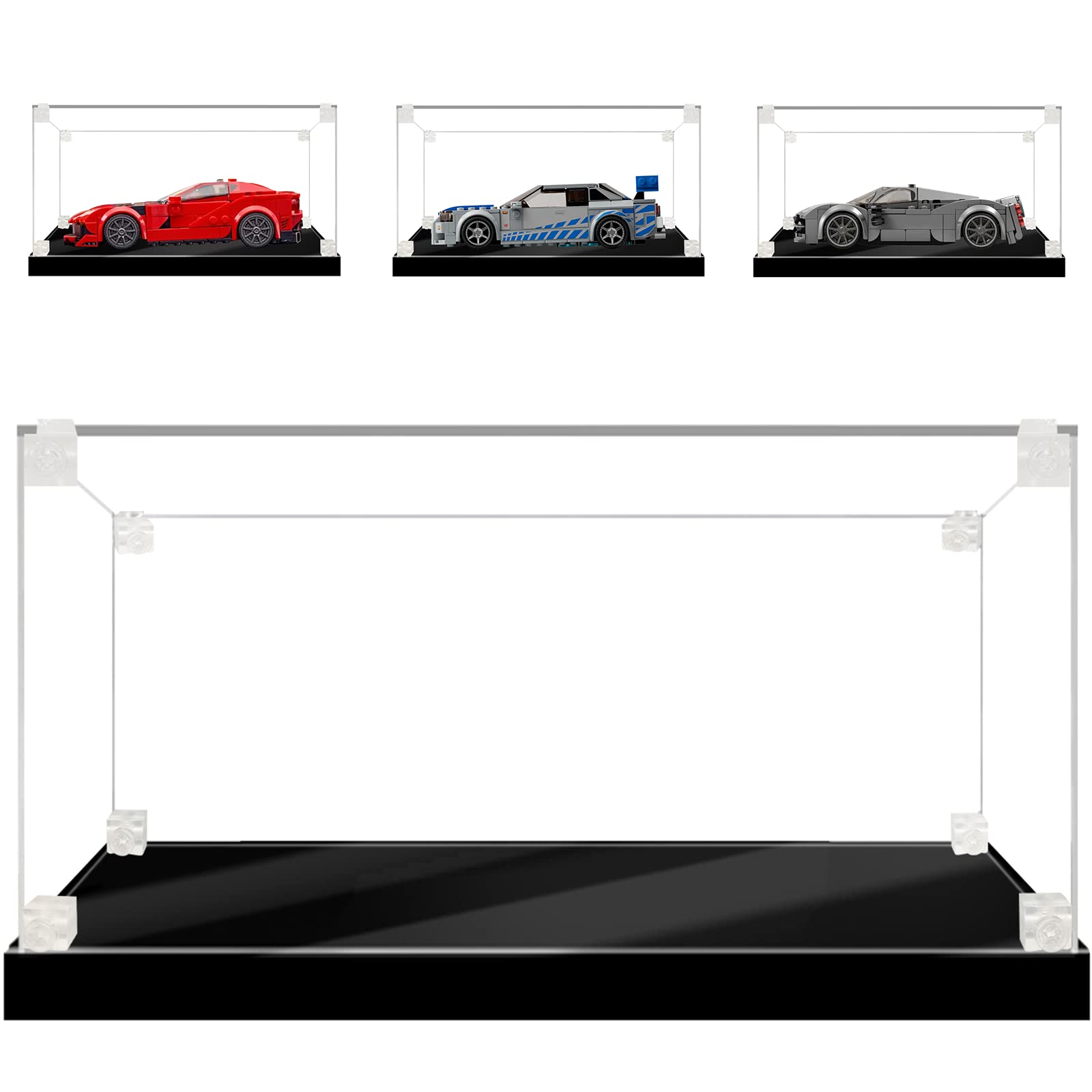 ICUANUTY Acrylic Display Case for Lego Speed Champions Car ,Clear ...